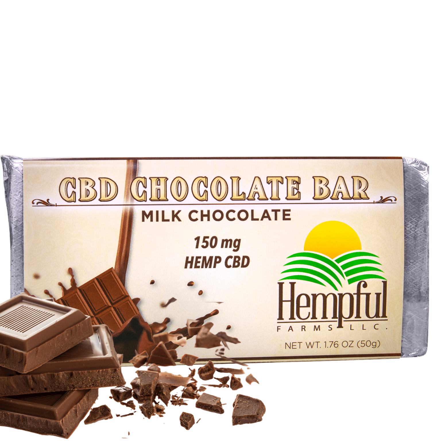 CBD Milk Chocolate Candy Bars - Hempful Farms